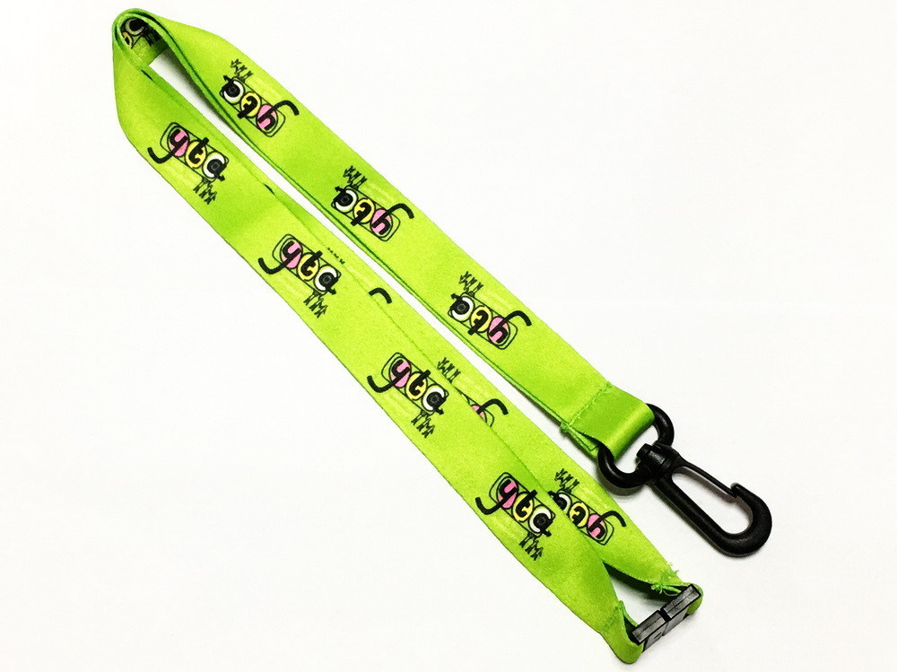 CMYK Mixed Colors Woven Polyester Lanyard Full Sides For Party Event ...